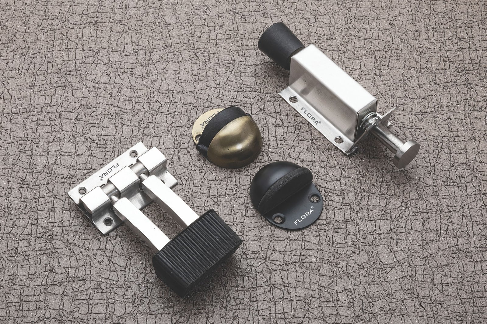 Flora SS & Aluminum Door Stops: Prevent Door Damage